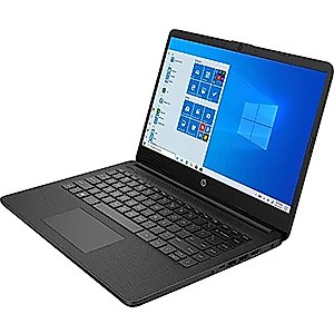 2020 Newest HP 14 Inch Premium Laptop, AMD Athlon Silver 3050U up to 3.2 GHz(Beat i5-7200U), 8GB DDR4 RAM, 128GB SSD, Bluetooth, Webcam,WiFi,Type-C, HDMI, Windows 10 S, Black + Laser HDMI