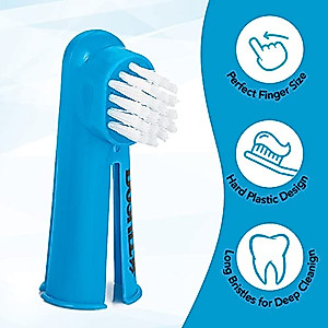 BOSHEL 8 Pc Finger Toothbrush for Dogs - Dog Toothbrush Kit Includes 6 Silicone Bristle + 2 Nylon Bristle Dog Finger Toothbrushes - Cat Toothbrush for Small & Large Pet - Dog Tooth Brush Oral Care Kit