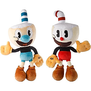 Cuphead & Mugman Bundle 15-Inch - Plush Toy -Super Soft & Huggable Stuffed Doll of The Popular Video Game Character for Kids & Fans of All Ages - Perfect for Collectors and Gamers –Officially Licensed