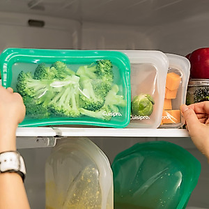 Cuisipro Silicone Reusable Leakproof Bag, 67.5 Ounce, Clear