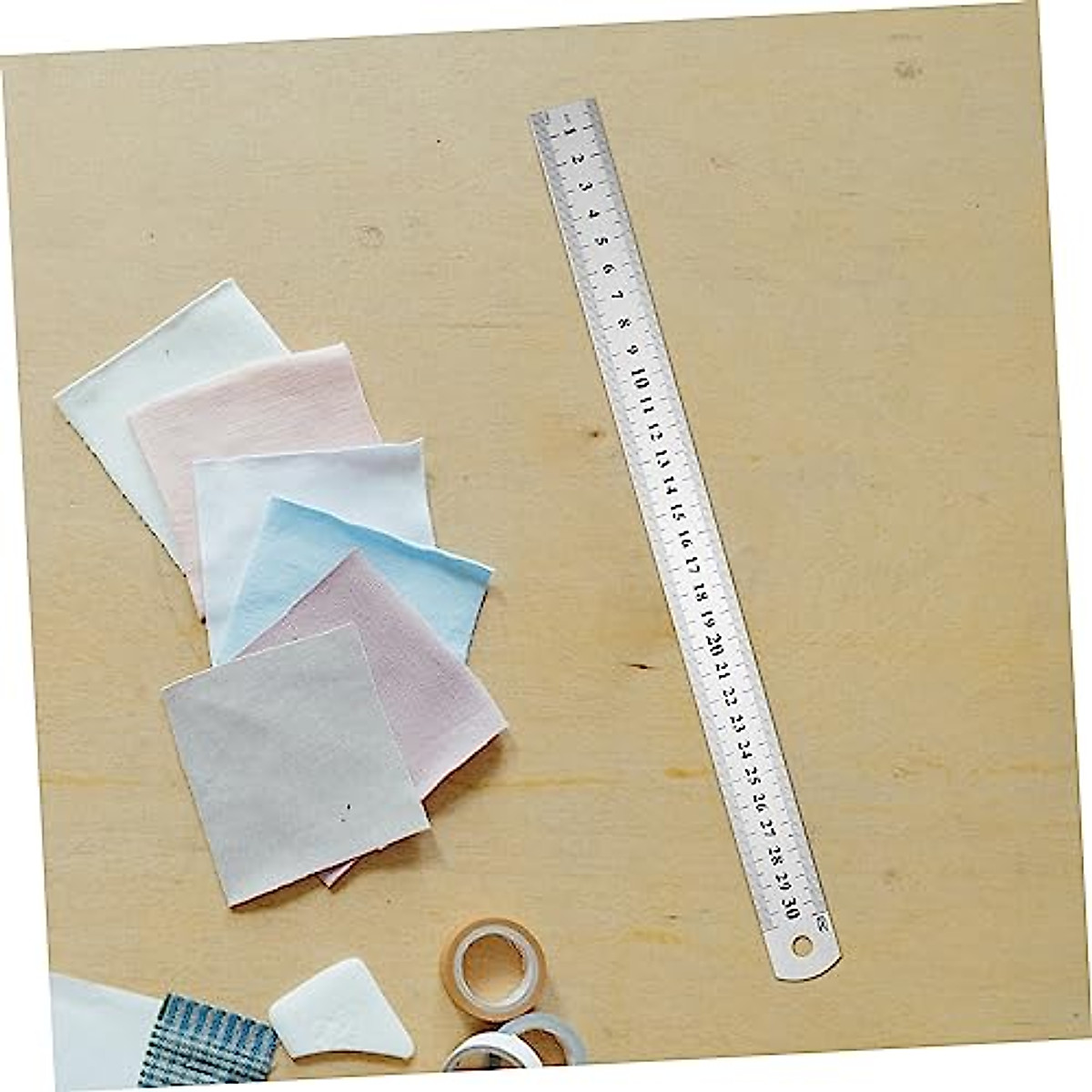 MAGICLULU 3pcs Steel Ruler 30cm Ruler Sewing Straight Ruler Clear Ruler Small Ruler Stainless Steel Scale Ruler Student Machinist Ruler Portable Rulers Measuring Ruler Office Double Sided