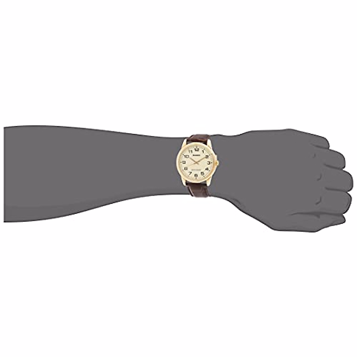 Casio Men's Stainless Steel Quart Watch with Leather Strap, Brown, 18 (Model: EAW-MTP-V001GL-9B)