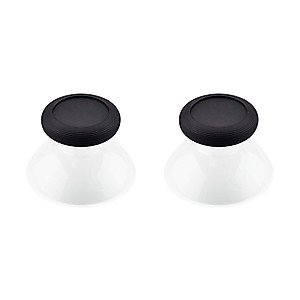 eXtremeRate Black & Transparent Dual-Color Replacement 3D Joystick Thumbsticks, Analog Thumb Sticks with Cross Screwdriver for Nintendo Switch Pro Controller
