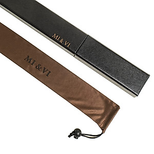 MI&VI Universal Lightweight Bow Case for (1) Single Violin/Viola/Cello Bow with Velvet Bag for Protection - By MIVI Music (Black)