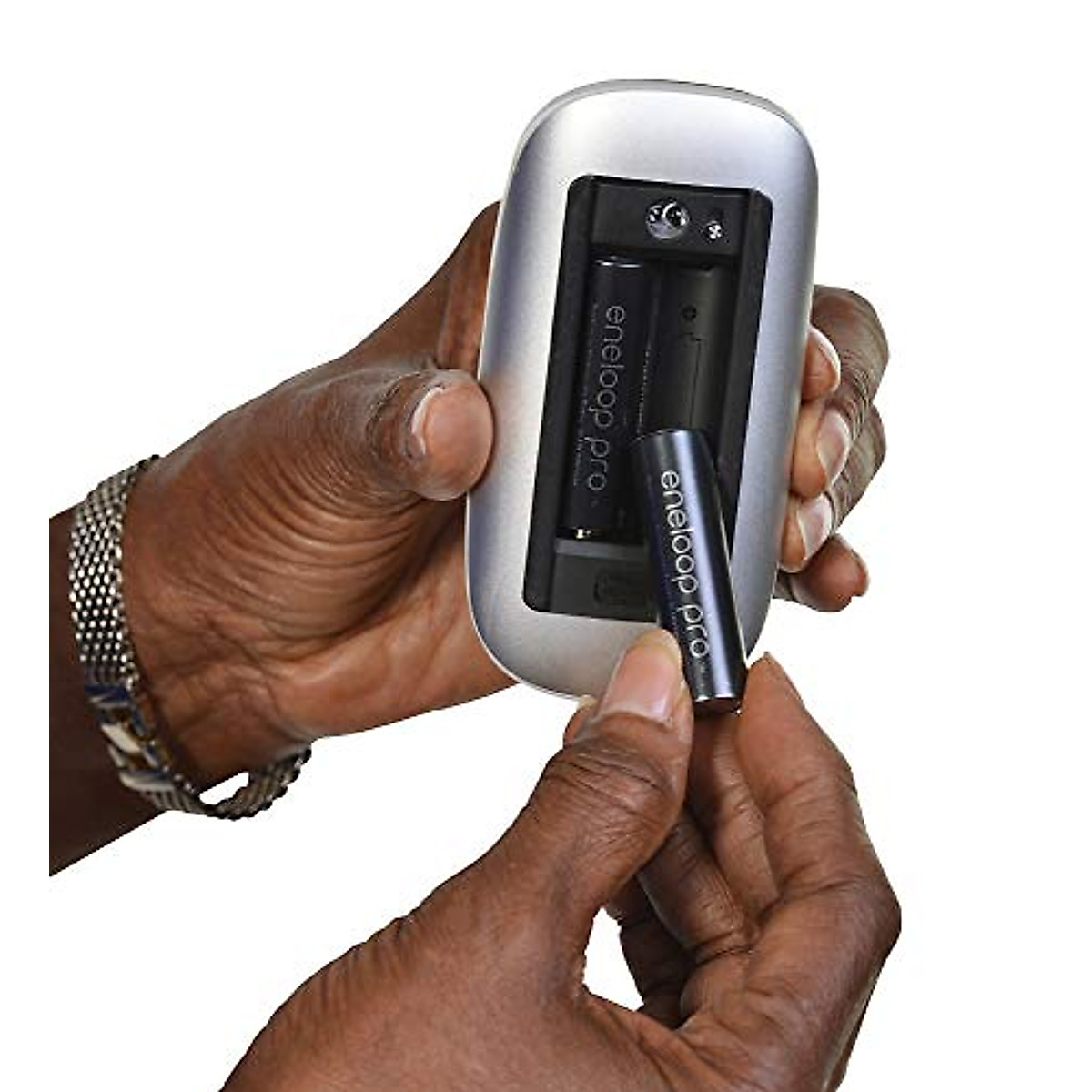 Panasonic BK-3HCCA4BA eneloop pro AA High-Capacity Ni-MH Pre-Charged Rechargeable Batteries, 4-Battery Pack