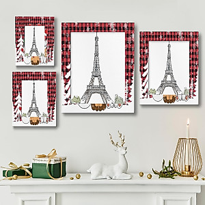 Bardic 4x6Picture Frames, Red Grid Wooden Photo Frame Fits 3x5 with Mat or 4x6 Without Mat Photo Frames for Wall Mounting or Tabletop Display for Home Gallery Decor