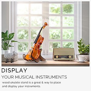 LALAOKS Wooden Ukulele Stand Violin Mandolin Folding Portable Stand