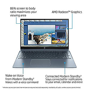 2020 HP Pavilion 15.6 FHD 1920 x 1080 Laptop AMD Ryzen 5 4500U 8GB SDRAM 512GB SSD Windows 10 Horizon Blue (Renewed)