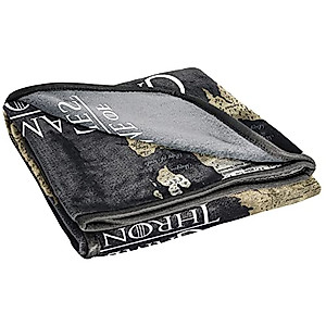 Game of Thrones Westeros Throw Blanket - Measures 46 x 60 inches - Fade Resistant Bedding Super Soft Fleece Bedding (Official Game of Throne Product)