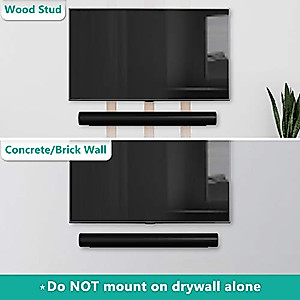 WALI Soundbar Wall Mount, Designed for Sonos Arc, Low Profile Sound Bar Mount Bracket Under TV with Hardware Kit，Easy to Install (SON003-B), Black