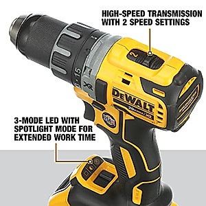 DEWALT 20V MAX Cordless Drill / Driver Kit, Brushless, 1/2-Inch (DCD791D2)