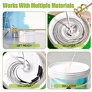 Paint Mixer for Drill - Drill Paint Mixer Works with Any Drill Bit - Rust-Proof Paint Stirrer for Drill - Paint Stirring Drill Attachment for 1-5 Gallon Bucket - Drill Mixer for Paint, Resin & Epoxy