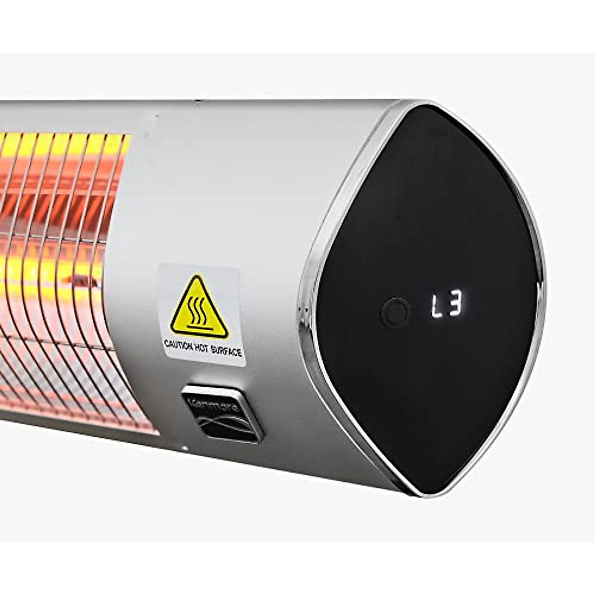 Kenmore Carbon Infrared Outdoor Electric Heater | 1500W Electric Patio Heater with Remote, Ceiling or Wall Mounted, KH-7E01-SS, Outdoor Heater, Garage Heater, Outdoor Space Heater with Brackets