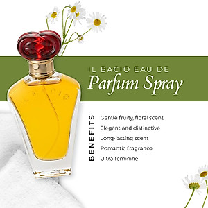 Borghese Il Bacio Eau De Parfum for Women - Fruity Floral Perfume With Jasmine, Rose, Freesia, Amber, Sandalwood, Cedarwood & Musk, Perfume for Women