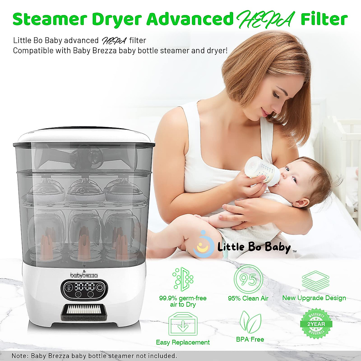Little Bo Baby Bottle Steamer Filter Compatible with Baby Brezza Baby Bottle Steamer and Dryer Advanced