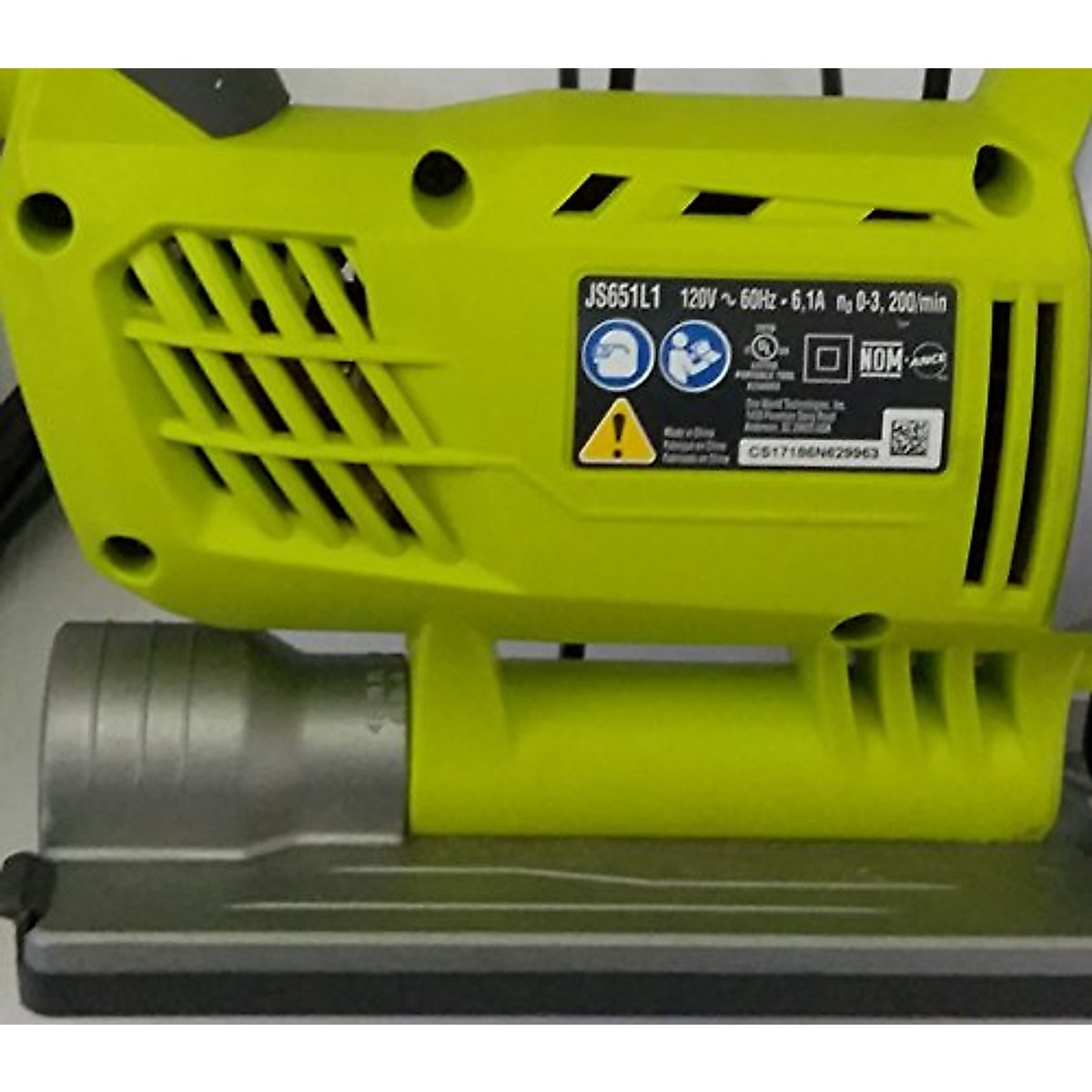 RYOBI JS651L1 6.1 Amp Variable Speed Orbital Jigsaw With Speed Match