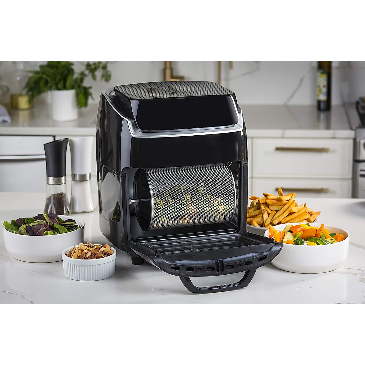 Aria Air Fryers AAO-890 10Qt Air Fryer Oven, Premium Black