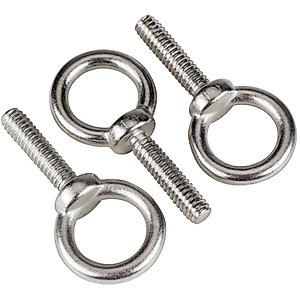 Parts Express Stainless Steel Eye Bolt 1/4"-20 x 1 3 pcs. Eyebolt