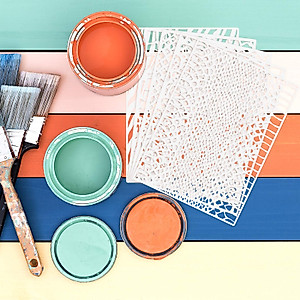 12 Pieces Leopard Stencils Animal Print Stencils Snakeskin Stencil Cheetah Print Stencils Reusable Painting Template Leopard Stencil for Bleaching Shirts Baking DIY Crafts Wall (5.9 x 8.3 Inch)