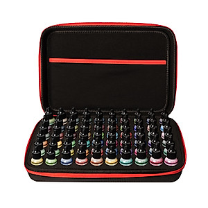 ZORETCO Alcohol Ink Storage Case，60 Bottles Miniature Paint Organizer with Foam Bases and Inner Storage Pocket (Ink not Included)