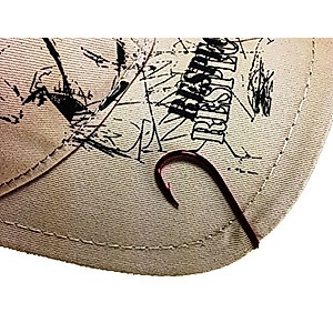 Eagle Claw Hat Fish Hook Set of Two Hat Hooks One Red Hat Hook and One Blue Hat Hook