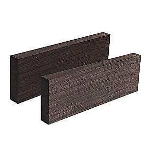 Tzong 2Pcs Black Ebony Lumber Wood Timber Handle Plate for Music Instruments DIY Tools 3/8"x1.5"x5"