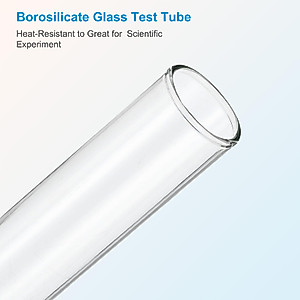 PATIKIL 20ml Test Tubes, 20pcs 5.91x0.79in Glass Clear Round Bottom Test Tube Containers for Bead Party Candy Bath Salt Storage Scientific Experiment Plant Propagation