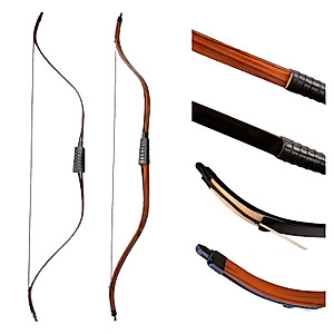 PMZ Archery Recurve Bow, High-Performance Horse Bow Korean Bow for Hunting, Right Left Hand Traditional Bow for Beginner Adults Teenagers, 40lbs