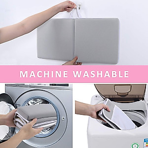 JJGoo Bath Kneeler with Elbow Rest Pad Set, 1.5 inch Kneeling Pad Mat for Bathtub - Gray