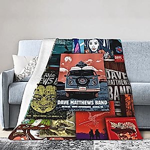 American Dave Rock Matthews Band Blanket Throw, Ultra-Soft Fleece Flannel Blanket Lightweight Throw Blankets for Couch Sofa Living Room for Kids Adults 50"X40"