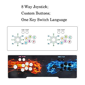 HAAMIIQII Retro Arcade Game Console WiFi, 3D Pandoras Box Built-in 8000 Classic Arcade Games, 1280x720 Full HD Plug and Play Home Video Gaming Machine for TV PC Projector, Up to 4 Players