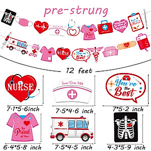 Nurse Theme Banner Nurse Graduation Party Bunting Decorations Congrats to Nurse Garland for Hospital Rn Theme Party Medical School Graduation Party Nurse Day Party Birthday Party Decorations