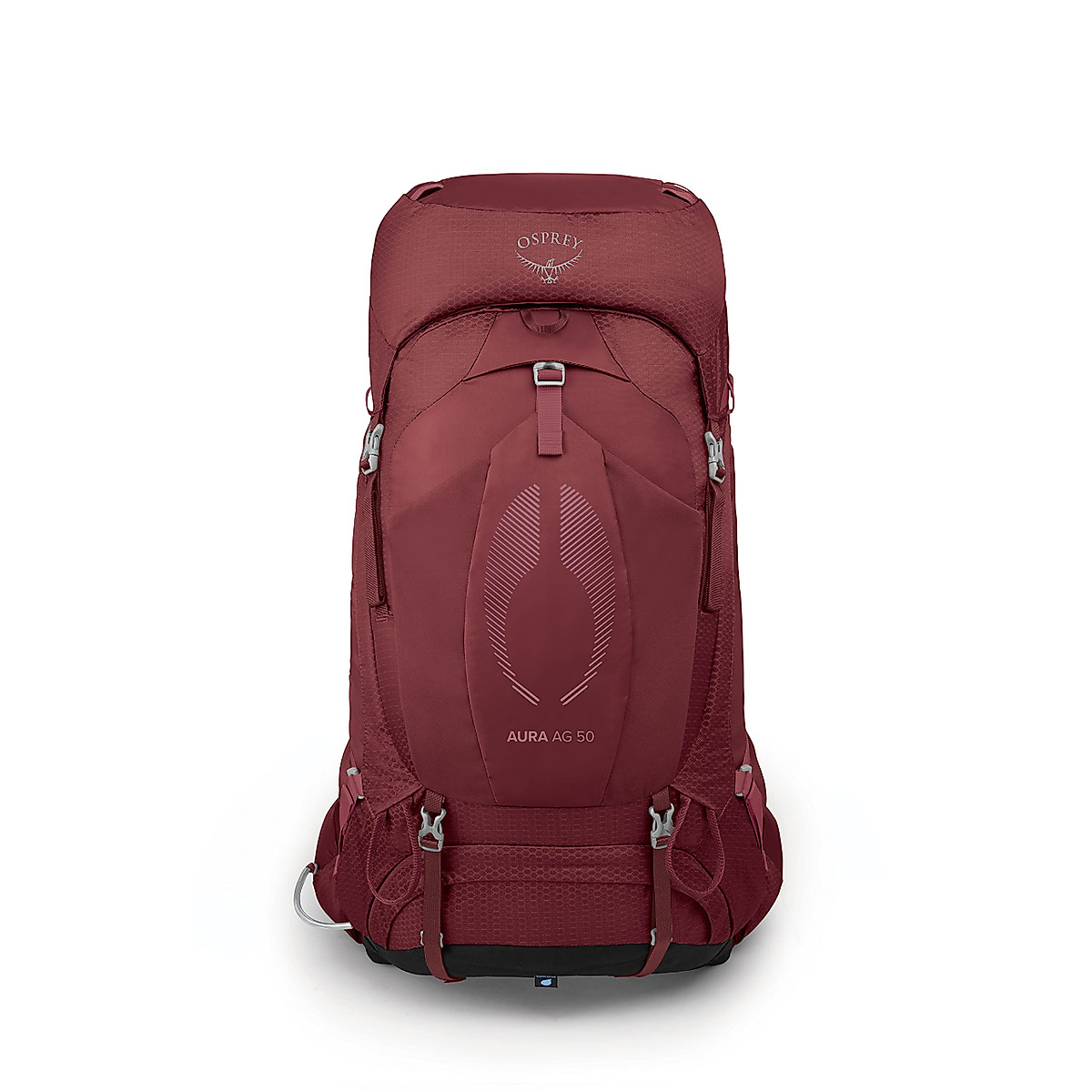 Osprey Aura AG 50L Women's Backpacking Backpack, Berry Sorbet Red, WM/L