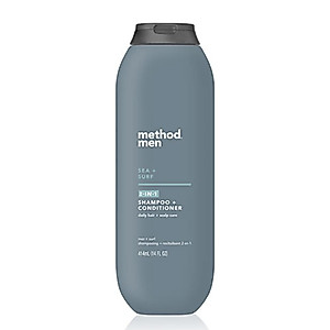 Method Men Body Wash Sea And Surf, 18 Oz. & Mens Shampoo And Conditioner Sea & Surf, 14 Oz. Bundle Pack