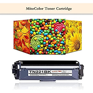 6-Pack (3BK+1C+1M+1Y) TN221 TN-221 Toner Cartridge Compatible Replacement for Brother HL-3140CW HL-3180CDW HL-3170CDW MFC-9130CW MFC-9340CDW MFC-9330CDW Color Printer