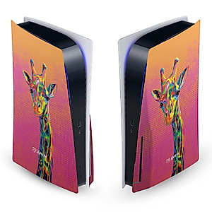 Head Case Designs Officially Licensed P.D. Moreno Giraffe Animals II Vinyl Faceplate Sticker Gaming Skin Decal Cover Compatible With Sony PlayStation 5 PS5 Disc Edition Console