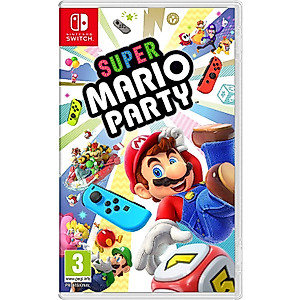Nintendo Switch – Neon Red and Neon Blue Joy-Con Super Mario Party (Renewed)