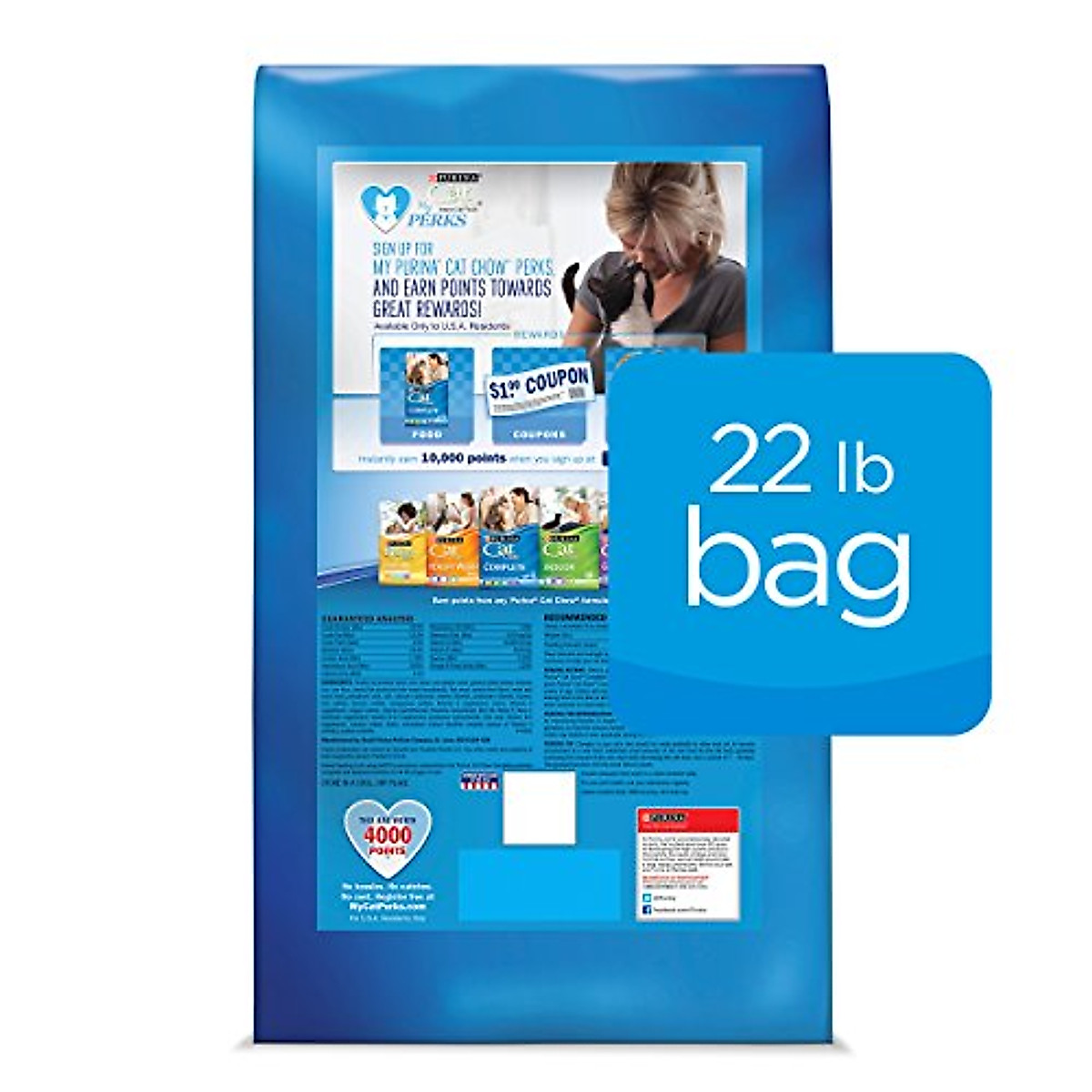 Purina Cat Chow High Protein Dry Cat Food, Complete - 22 lb. Bag