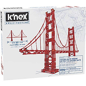 K'NEX Architecture: Golden Gate Bridge - Build IT Big - Collectible Building Set for Adults & Kids 9+ - New - 1,536 Pieces - Over 3 Feet Long - (Amazon Exclusive)