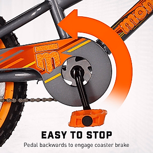 Mongoose Skid Boy's Freestyle BMX Bike with Training Wheels, 16-Inch Wheels, Grey