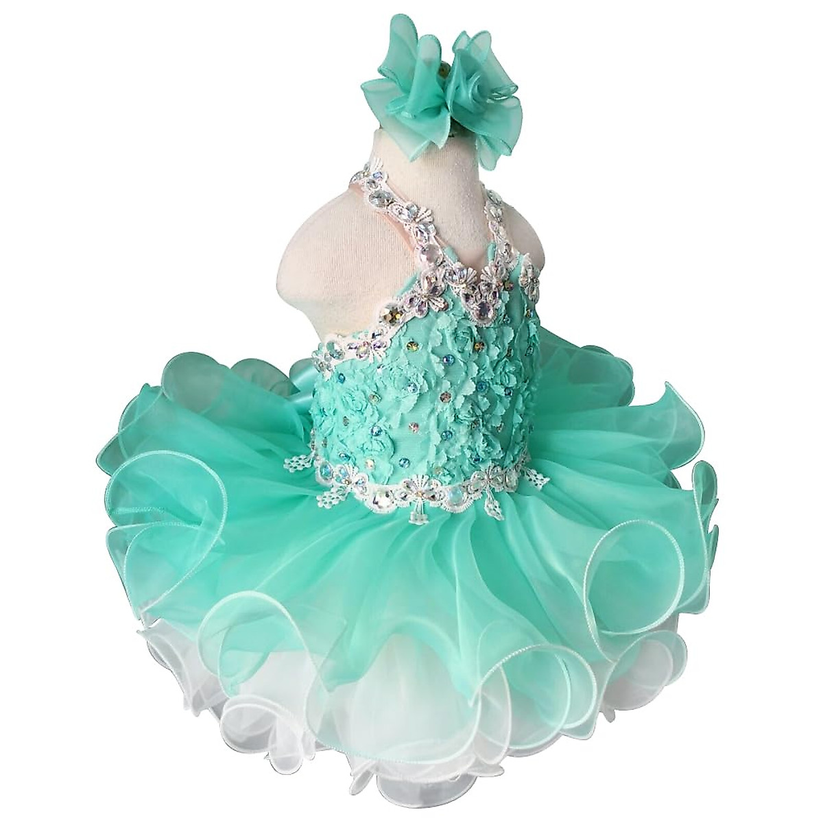 Jenniferwu G040-2 Infant Toddler Baby Newborn Little Girl's Pageant Party Birthday Dress Blue Size 3T