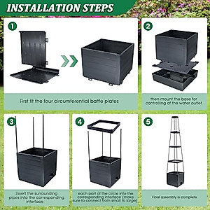 MQFORU 2Pack Tomato Planter Boxes with Trellis, 57" Self-Watering Tomato Planter for Climbing Vegetable and Plants, Raised Tomato Planter Boxes for Indoor Outdoor Patio Greenhouse Gardening
