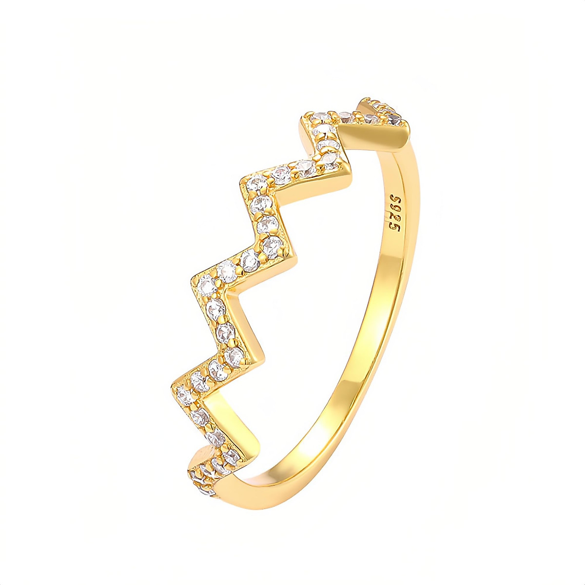 LOVECOM 925 Sterling Silver Wave Rings with Zircon, To My Love Highs and Lows Wave Stacking Ring Specific Inspirational Ring Encouragement Gift for Women Friends