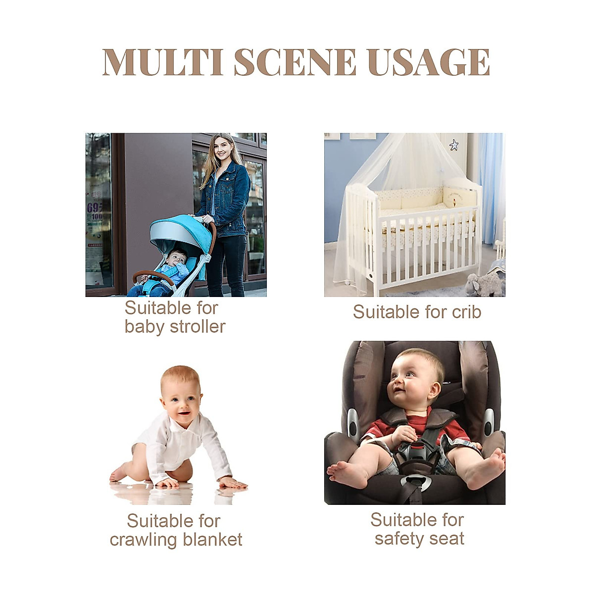 Natural Colored Cotton Waterproof Sheet,Baby Crib Pee Pads Or Incontinence Bed Pad Pack N Play Mattress Protector for Child Adults and Pet (M)