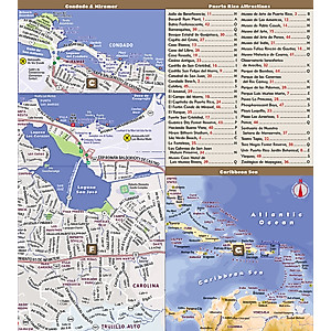 StreetSmart Puerto Rico by VanDam — Laminated pocket size Island Street & Freeway Map to Puerto Rico complete with all attractions, beaches, resorts, ... and shopping plus Old San Juan Detail Map