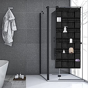 Katkuca Over the Door Shoe Organizer - Hanging Storage Shoe Rack with 24 Oversized Fabric Pockets, 10 protection Covers and 4 Metal Hooks for Men's Sneakers, Women's Heels, Kids, Slippers