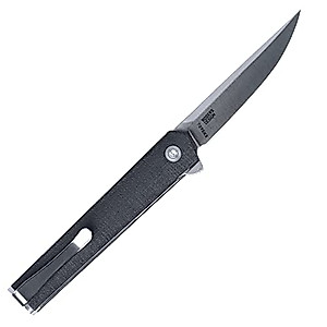 CRKT CEO Folding Pocket Knife: Folder with Liner Lock, Drop Point Satin Blade, Reinforced Nylon Handle with Pocket Clip 7095KX