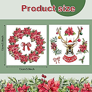 9 Sheets Sunflower Rub on Transfer for Furniture Craft and Wood Fall Rub on Decal Stickers Stencil Thanksgiving Pumpkin Flower Butterfly Bird Dragonfly Christmas Decor 6 x 6 Inch (Elk)