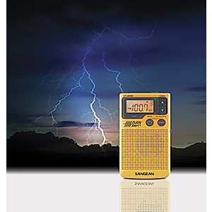 Sangean DT-400W AM/FM Digital Weather Alert Pocket Radio , Yellow