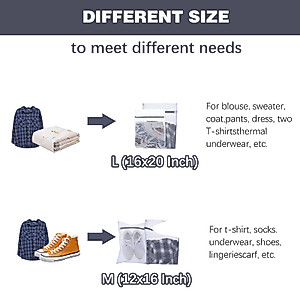 6 Pack Laundry Bag Mesh Laundry Bags,Durable Zipper Mesh bag Mesh Wash Bags Lingerie Bags for Washing Delicates Laundry Bags(3 Large 16 x 20 Inches, 3 Medium 12 x 16 Inches)